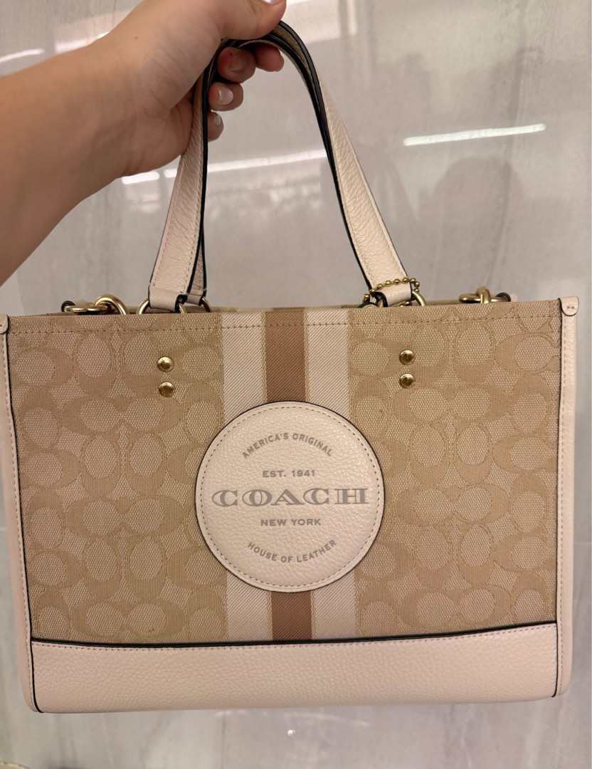 COACH Dempsey Tote Bag with Sling, Luxury, Bags & Wallets on Carousell