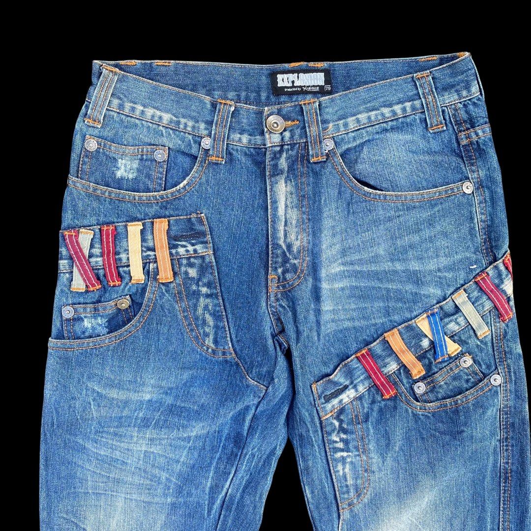 Flare Explosion By Nylaus Cyberpunk Japan Denim Jeans Hysteric Glamour, Men's Fashion, Bottoms ...