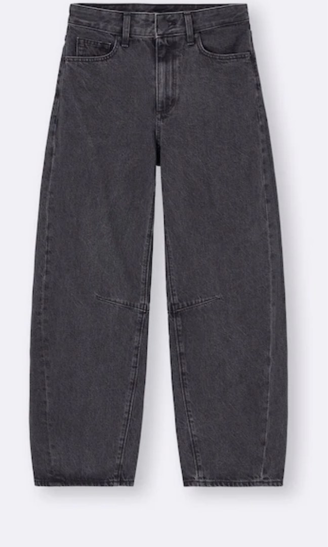 GU BARREL LEG PANTS, Women's Fashion, Bottoms, Jeans on Carousell