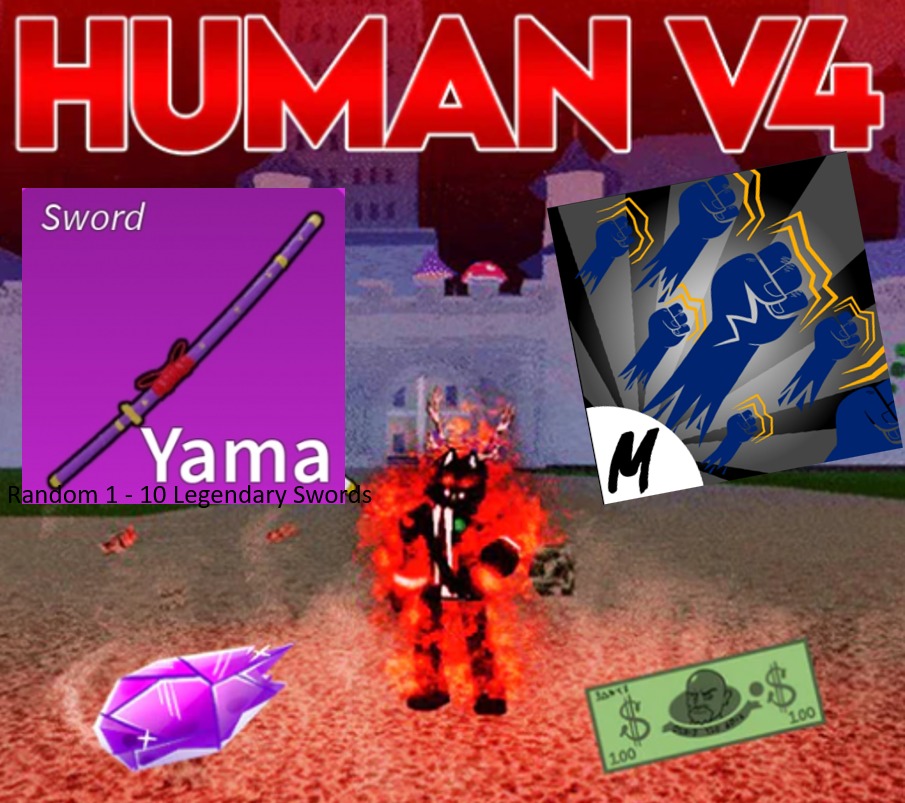 Human V4 T10 Full Gear + Godhuman Blox fruit account, Video Gaming ...