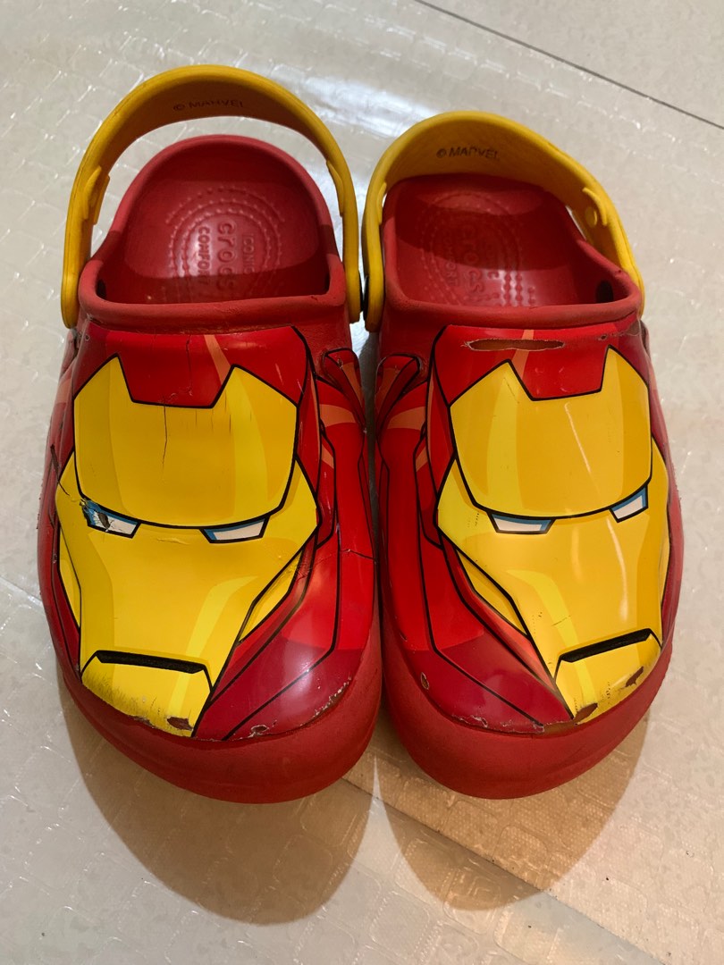 Iron Man Crocs J1, Babies & Kids, Babies & Kids Fashion on Carousell
