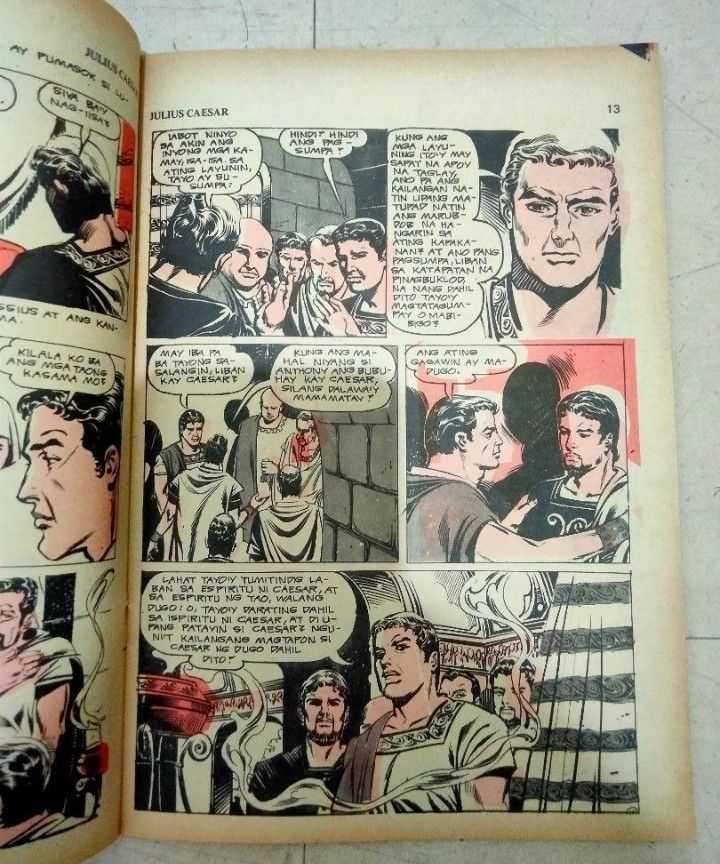JULIUS CEASAR: 70's Tagalog version Komiks Famous Classics Illustrated ...