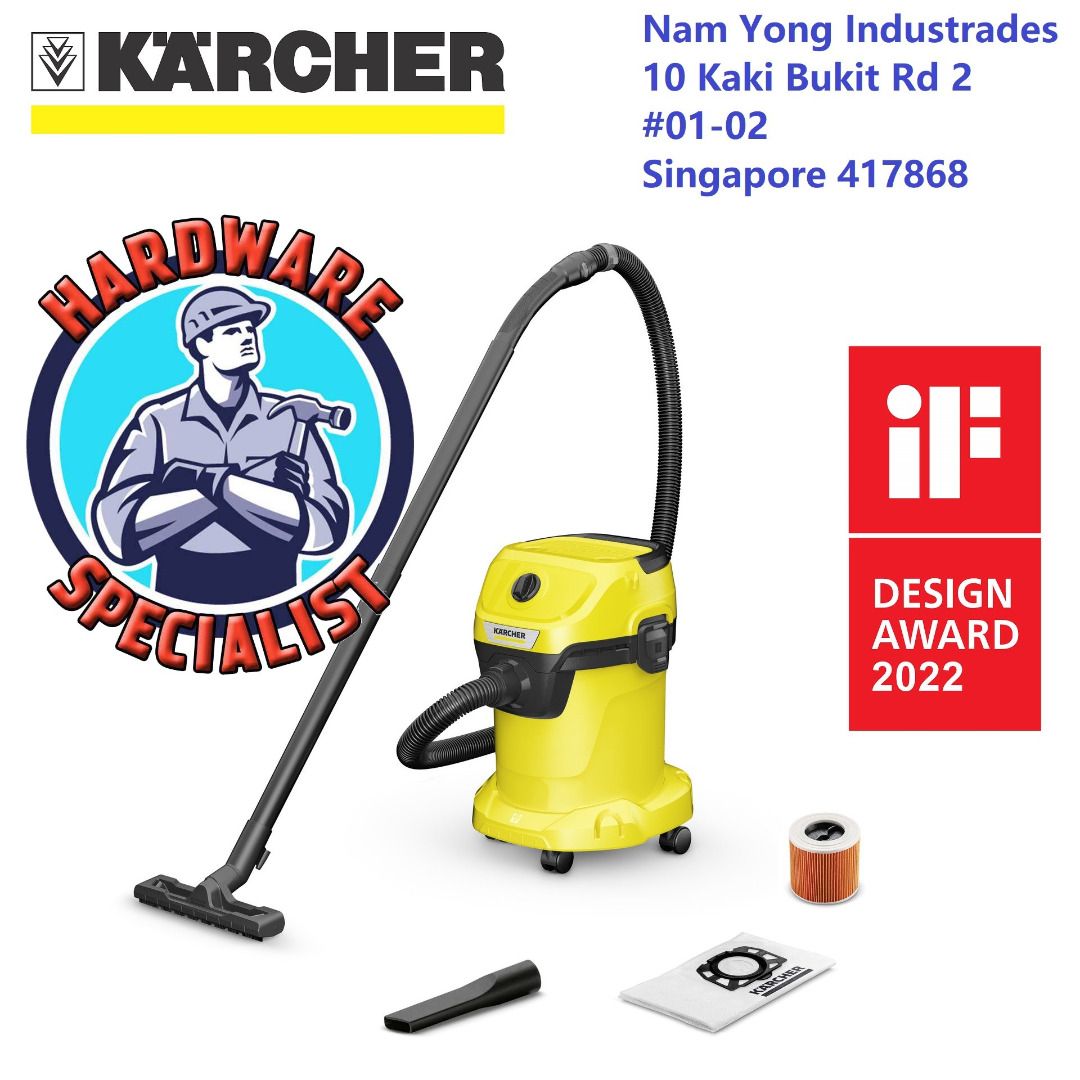 Karcher WD3 Multi Purpose Vacuum Cleaner [Wet & Dry Function] With Blower Function, TV & Home ...