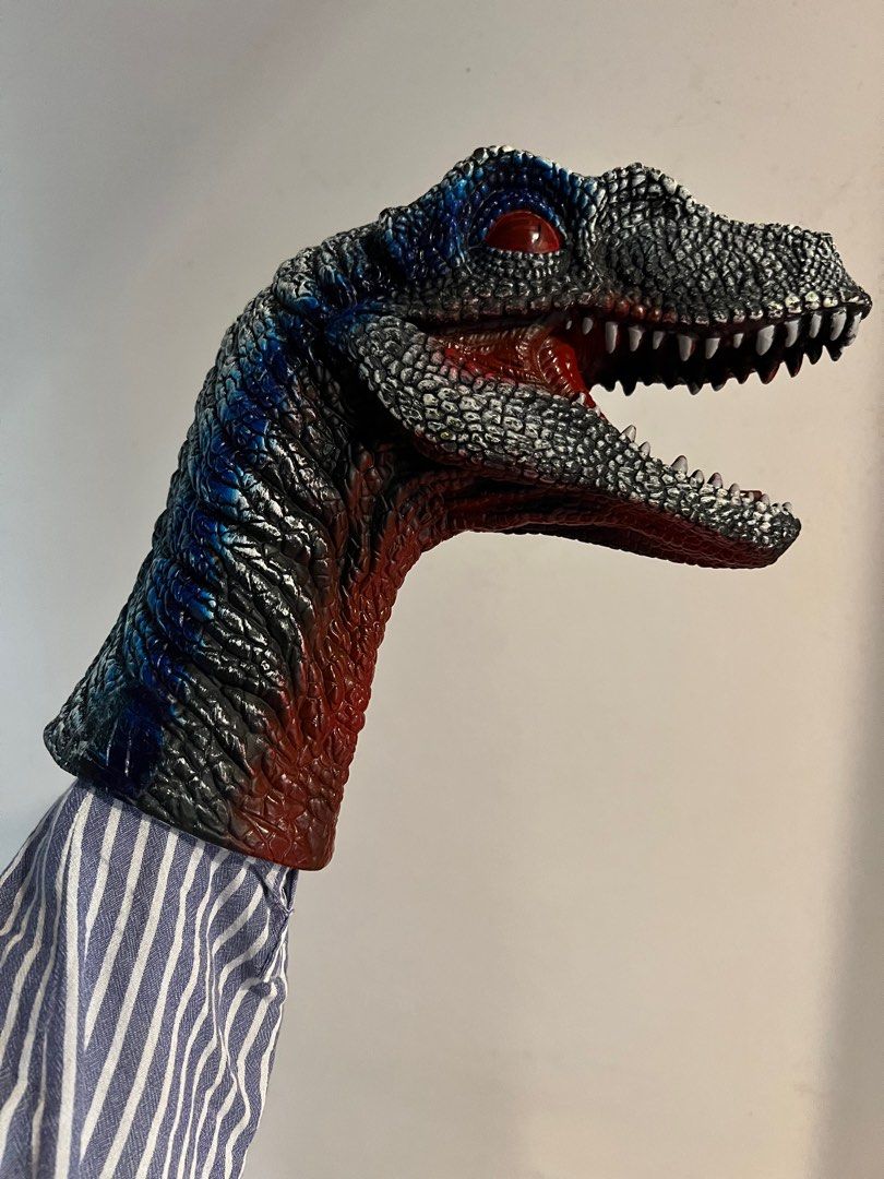 Kids Vinyl Rubber Animal Head Hand Puppet Model Dinosaur, Hobbies ...