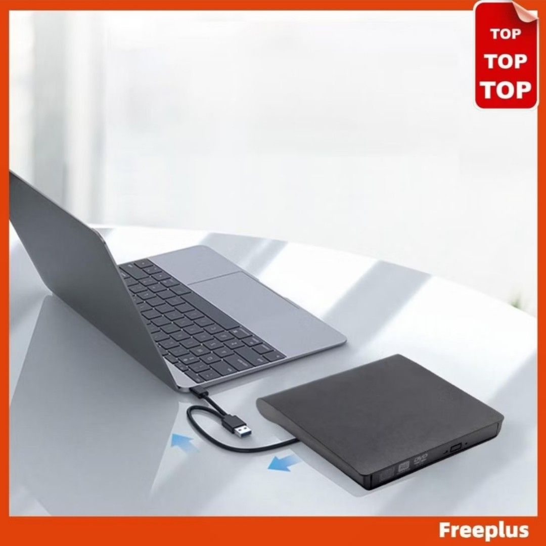 New Laptop / Pc DVD/VCD ROM Box SATA External Player Super Slim 9.5mm 3 ...