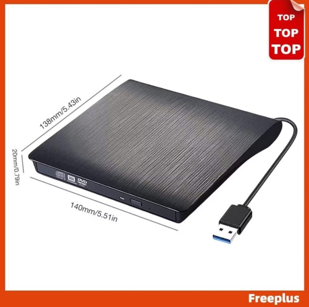 New Laptop / Pc DVD/VCD ROM Box SATA External Player Super Slim 9.5mm 3 ...