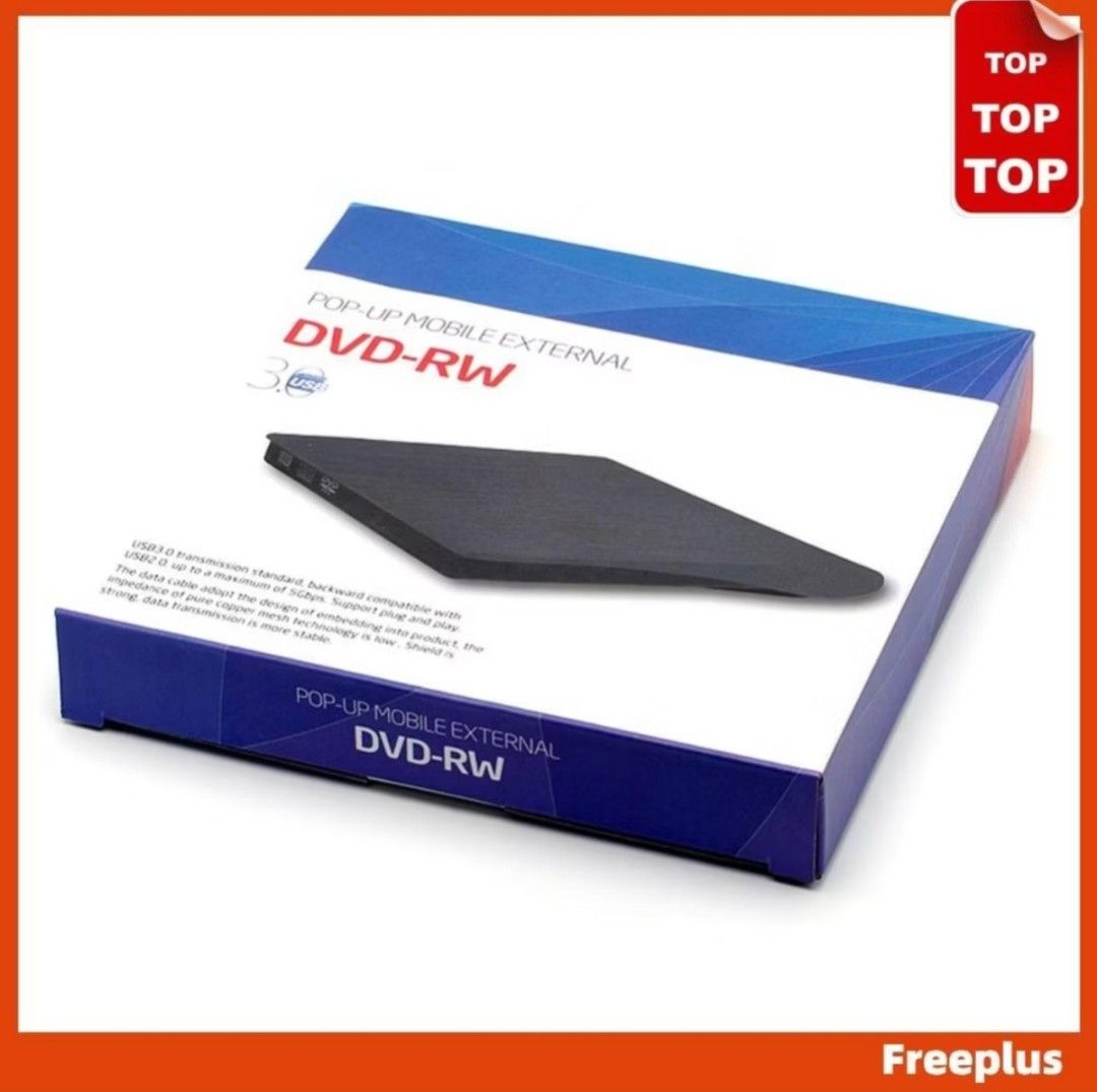New Laptop / Pc DVD/VCD ROM Box SATA External Player Super Slim 9.5mm 3 ...