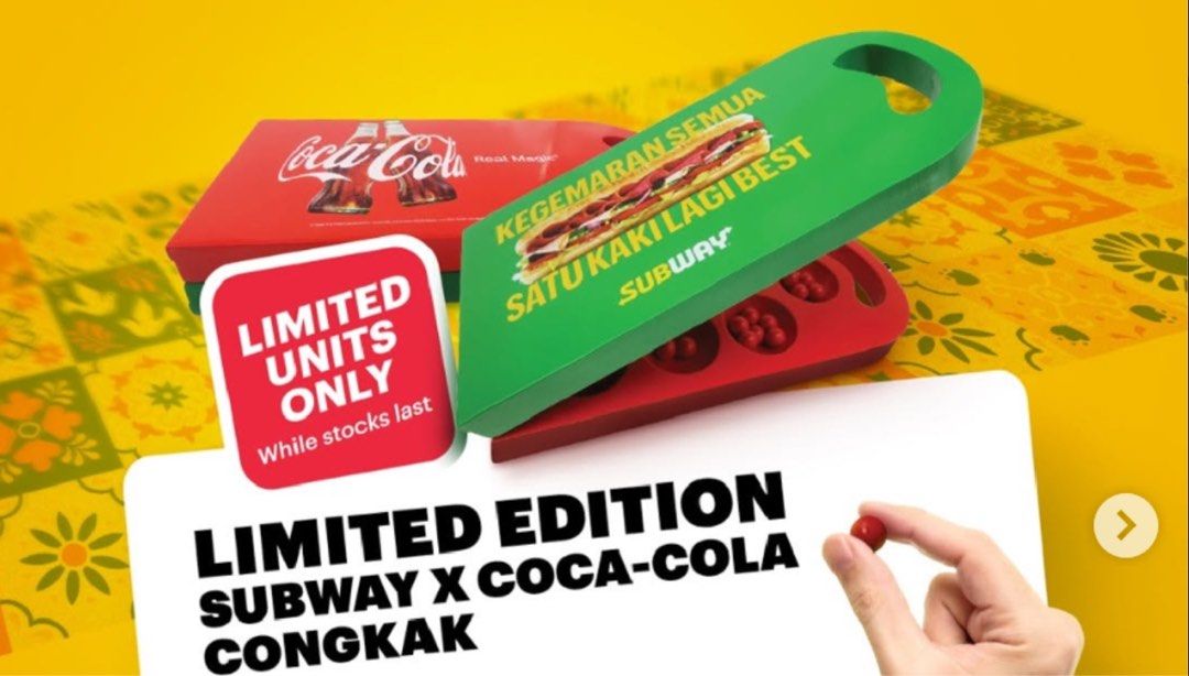 Limited Edition Subway X Coca-Cola Congkak Game, Hobbies & Toys ...