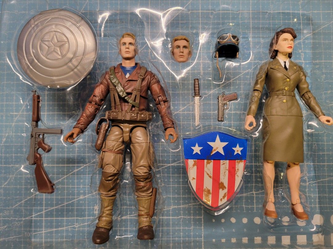 Marvel Legends Captain America and Peggy Carter The First Avenger ...