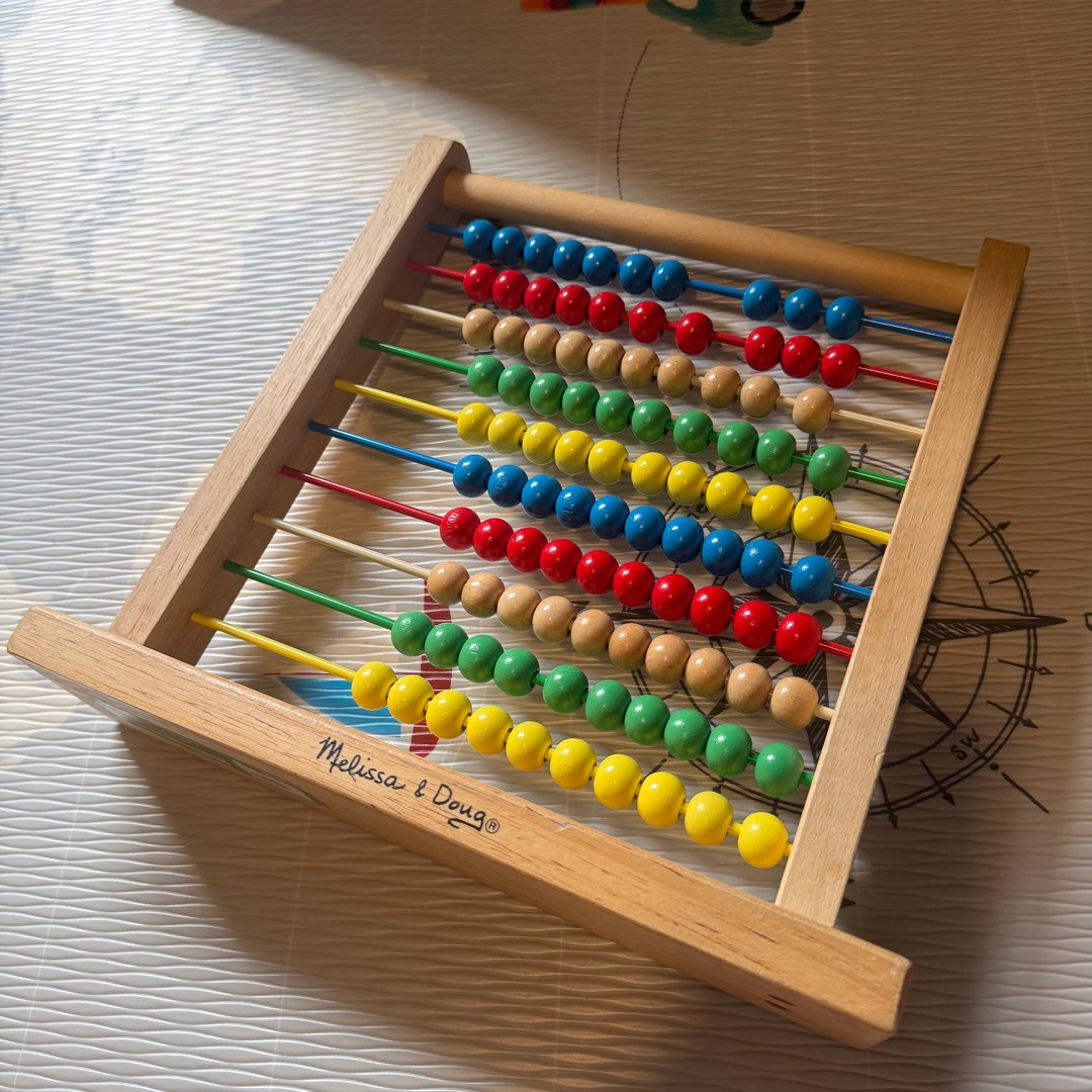 Melissa & Doug Abacus - Classic Wooden Educational Counting Toy With ...