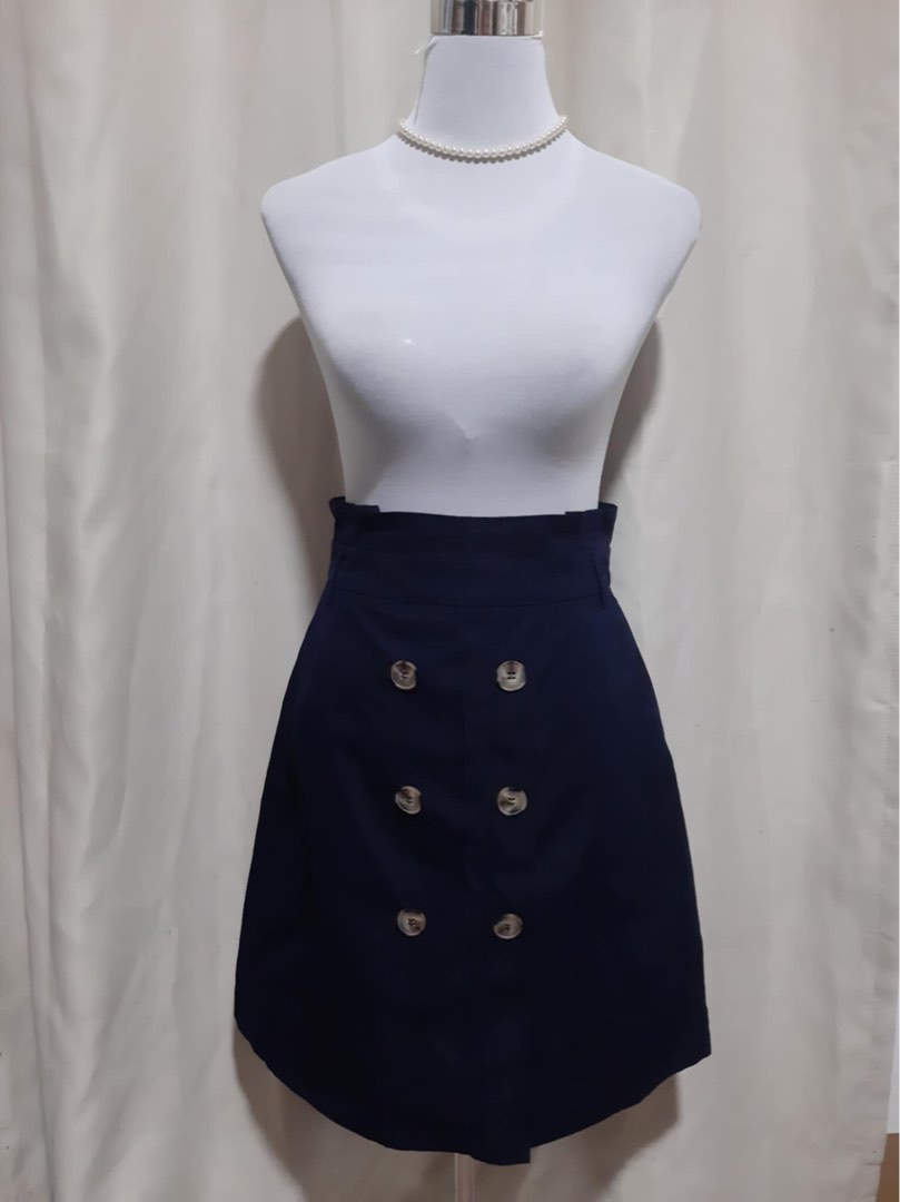 MISS VALLEY Navy Blue Midi Skirt, Women's Fashion, Bottoms, Skirts on Carousell