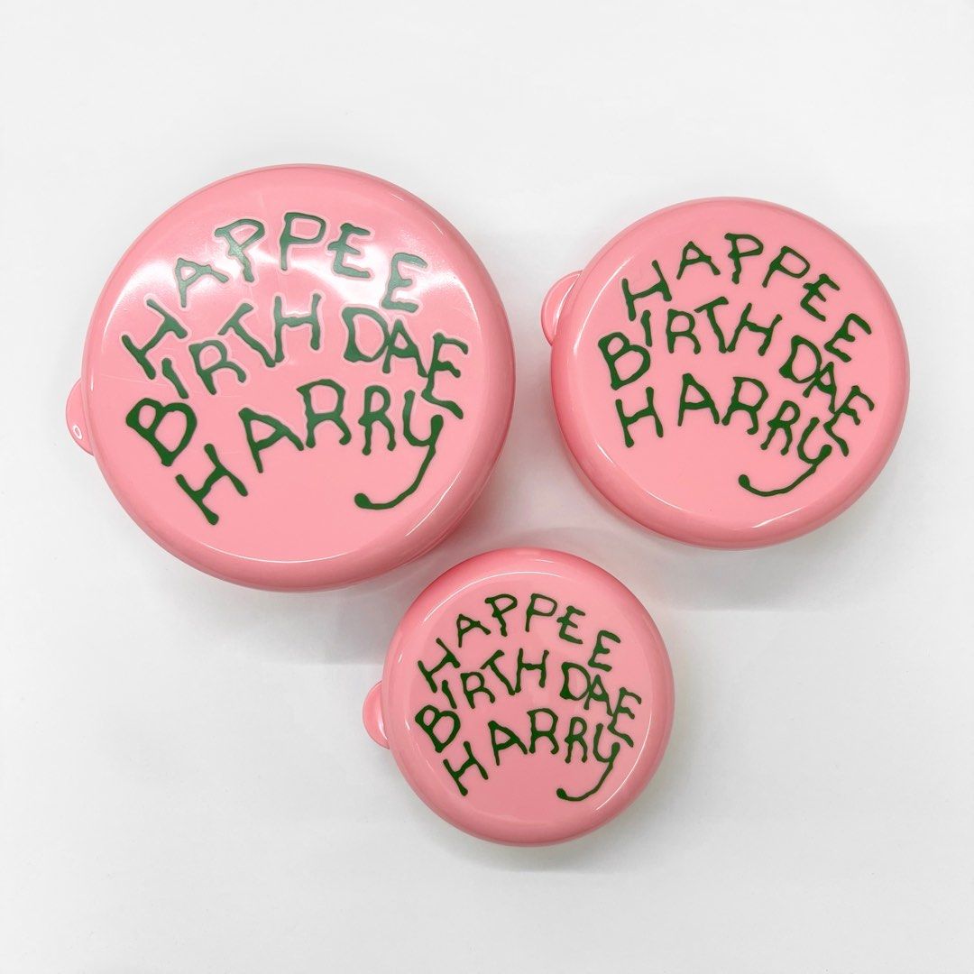 NEW Harry Potter x Miniso 3 Container Set - Pink Happee Birthdae Harry ...