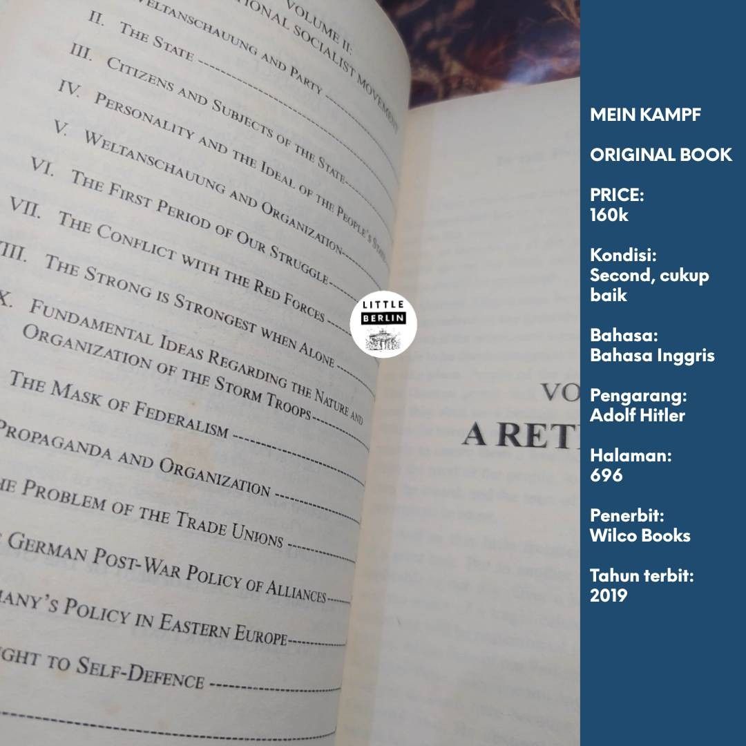 ORIGINAL Buku MEIN KAMLF Adolf Hitler English Preloved Paperback ...