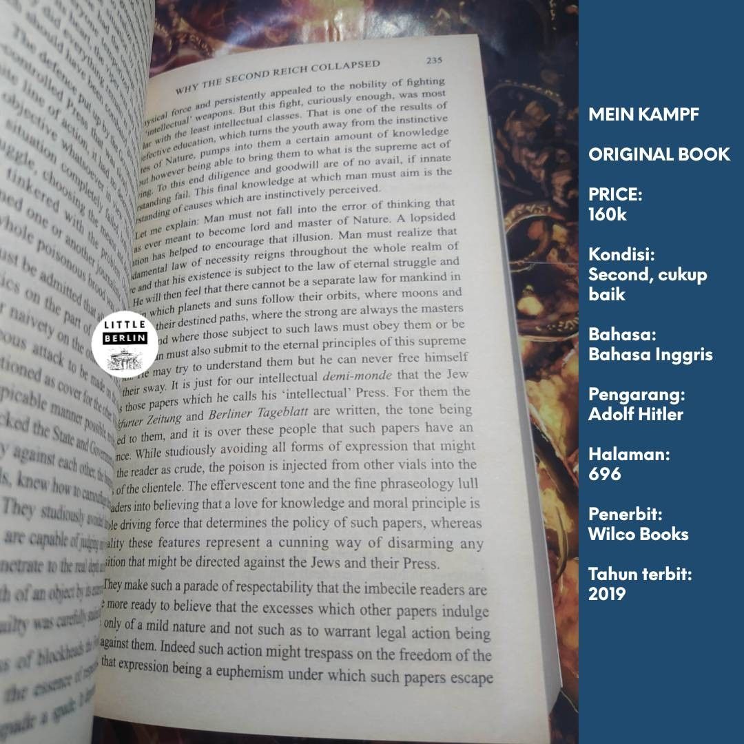 ORIGINAL Buku MEIN KAMLF Adolf Hitler English Preloved Paperback ...