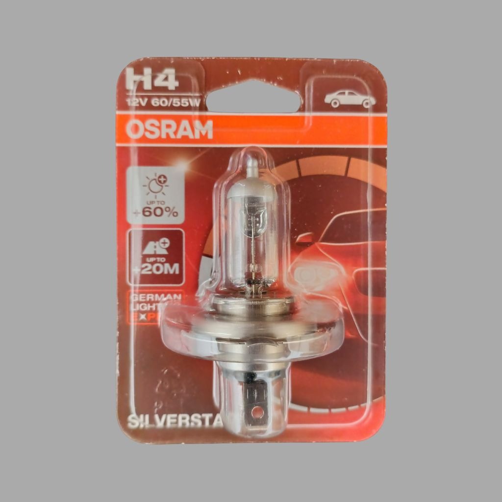 Osram H4 12V 60/55W Silverstar Halogen Bulb 3200K, Motorcycles ...