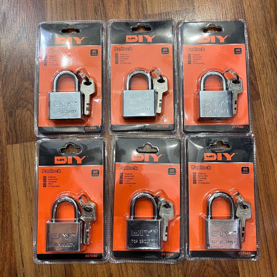 Pad Lock Mr DIY x6, Furniture & Home Living, Security & Locks, Locks ...