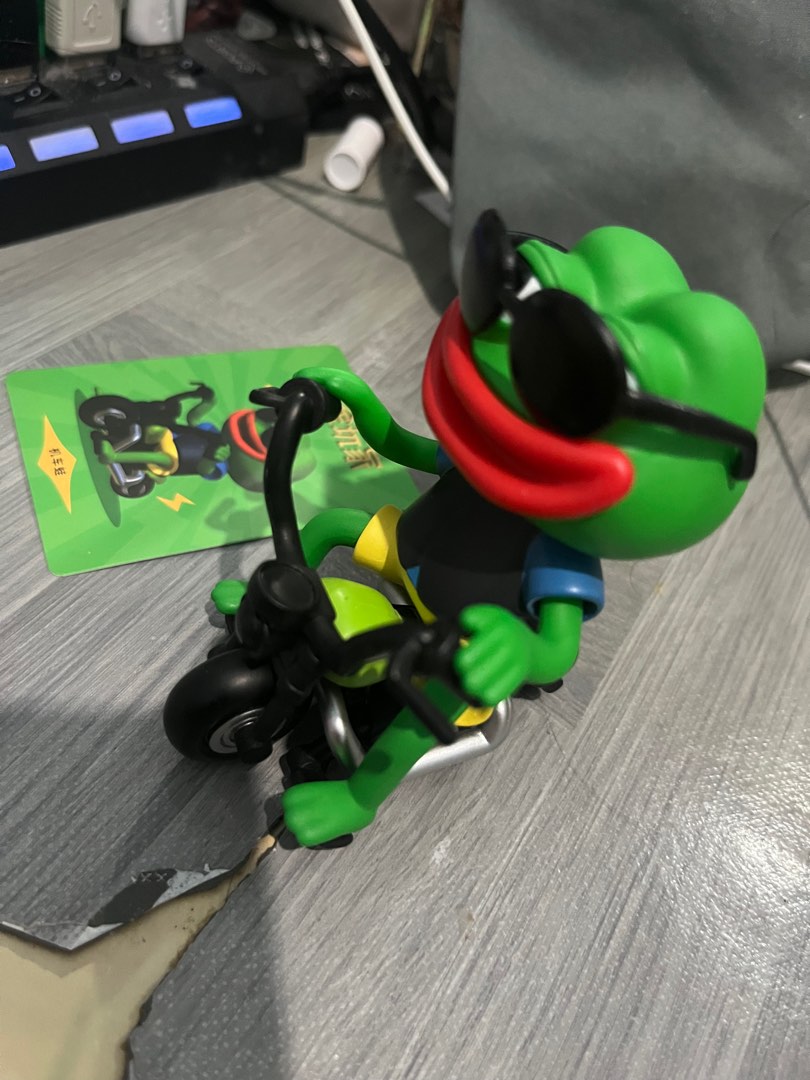 Pepe the sad frog Blind Box Figurine Figure Motorcycle Biker, Hobbies ...