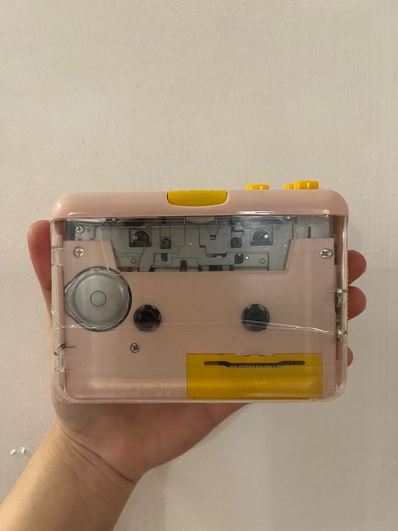 Pink Cassette Player Transparent Vintage, Audio, Portable Music Players ...