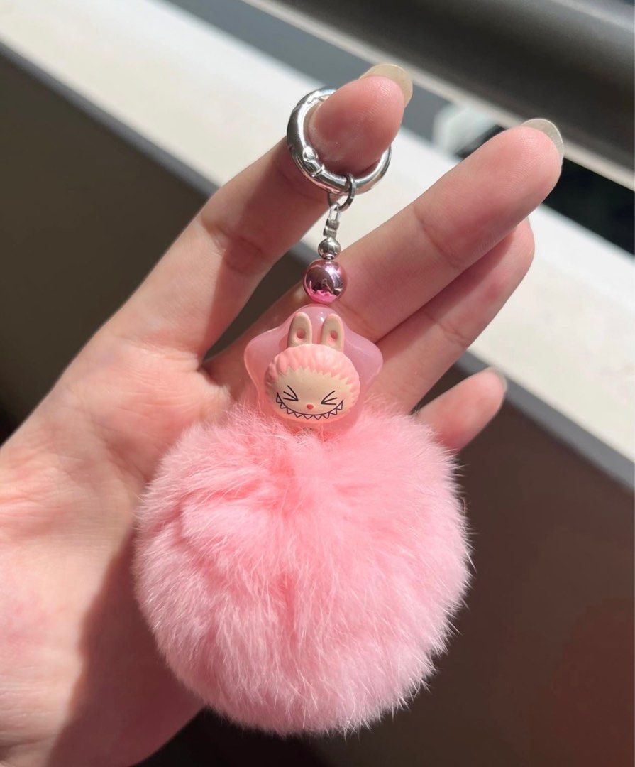 Pink Labubu pop mart Keychain, Hobbies & Toys, Stationery & Craft ...