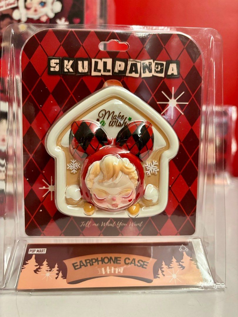 Popmart 泡泡瑪特 SP SKULLPANDA許願時間到系列耳機包, 書籍、休閒與玩具, 玩具、公仔、桌遊在旋轉拍賣