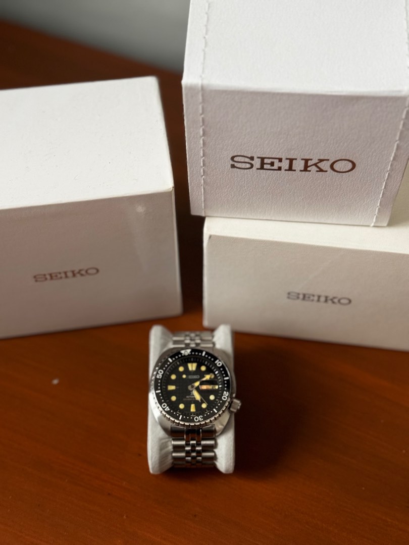 Seiko King Turtle Black Waffle, Luxury, Watches on Carousell