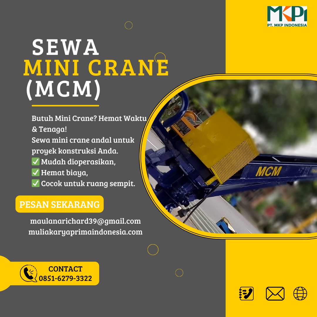 Sewa Mini Crane PT MKP INDONESIA di GUNUNG MAS, Provinsi KALIMANTAN ...
