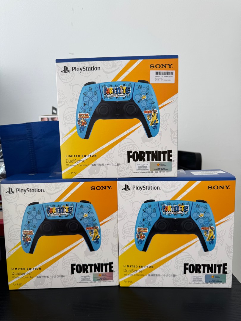 Sony ps5 Dualsense Fortnite edition MY set, Video Gaming, Video Game ...