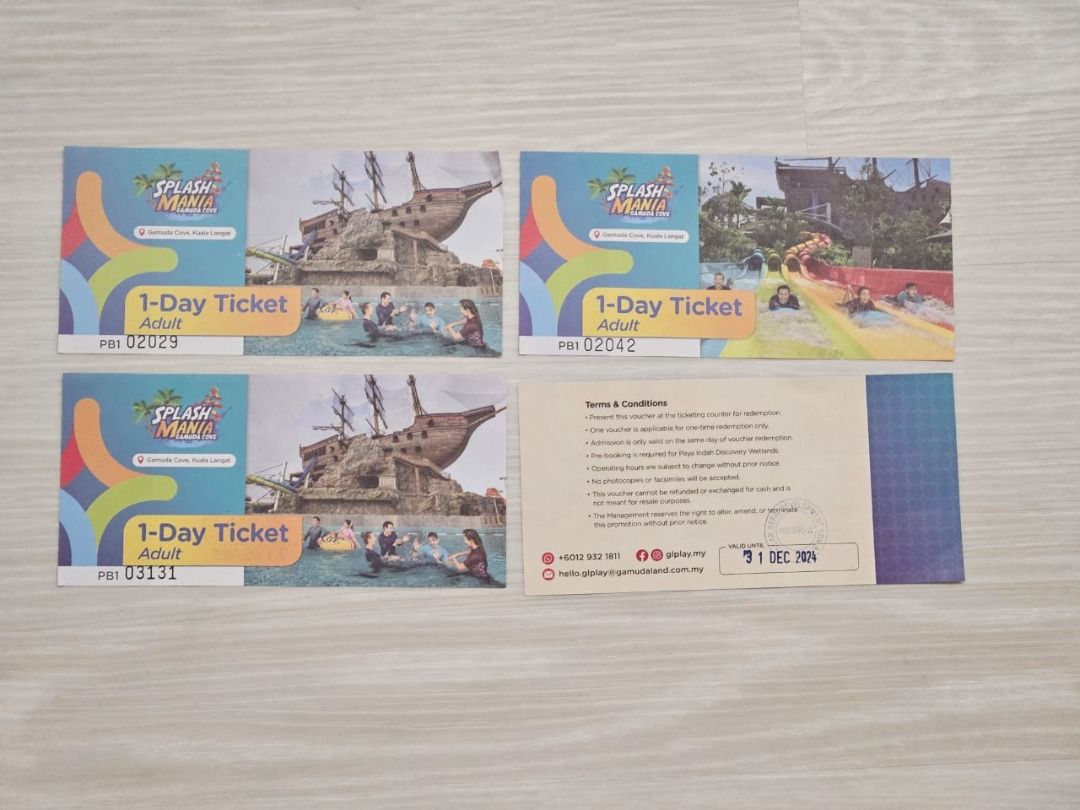 Splash Mania and Paya Indah Discovery Wetlands Ticket for 4 Adults ...