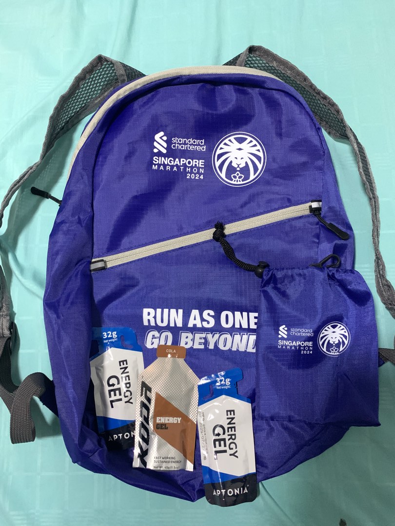 Energy Gel and Standard Chartered Singapore Marathon Backpack and ...