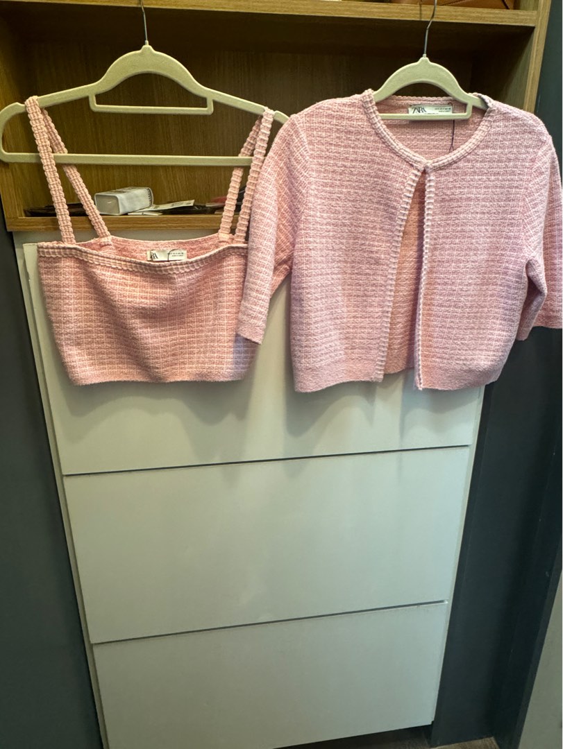 SUPER SALE!!! ZARA TWEED SET TOP, Women's Fashion, Tops, Others Tops on ...