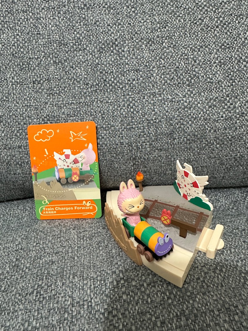 The monsters labubu playings games train charges forward, Hobbies ...