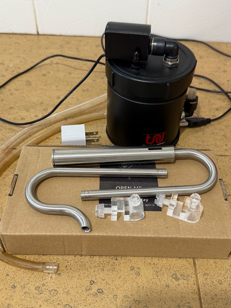 Tru PVC NANO AQUARIUM CANISTER S AND MINI STAINLESS STEEL SKIMMER PIPE ...