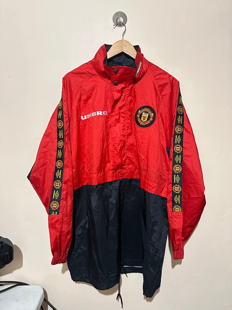 Vintage Umbro Rare Manchester United Jacket Drill Top Rain Jacket ...