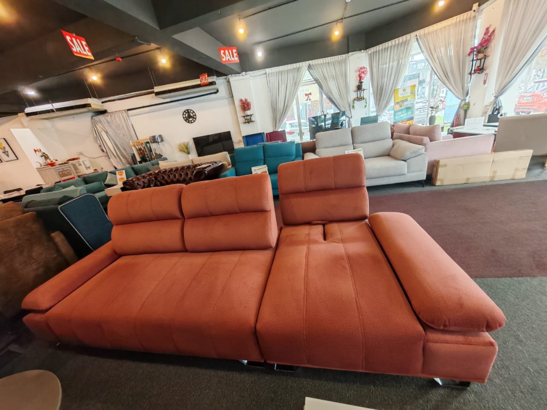 3 seater Pushback sofa 8ft 4inch big sofa set, Furniture & Home Living ...