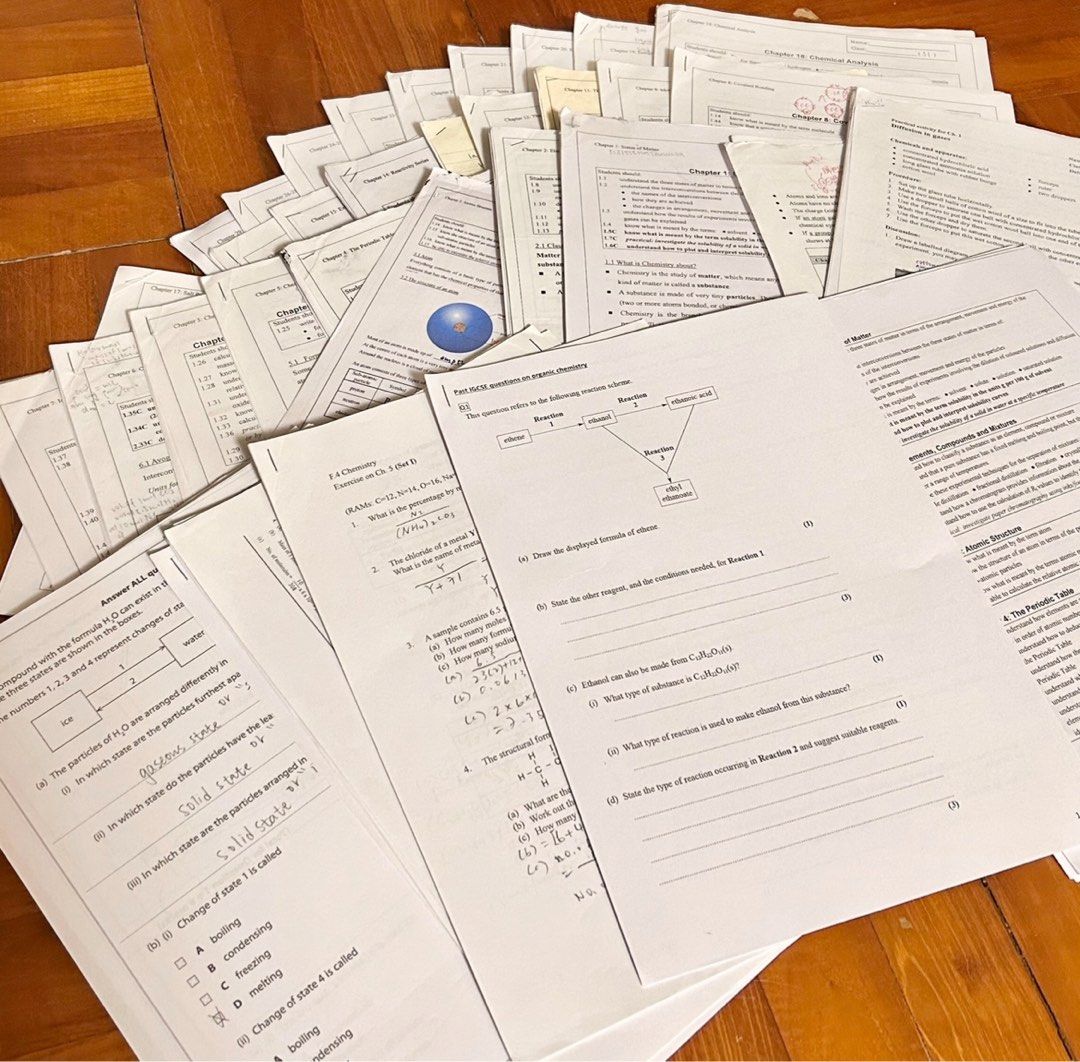 全部課題筆記試卷 Edexcel Igcse Chemistry Full Syllabus Notes By Chapter 少量