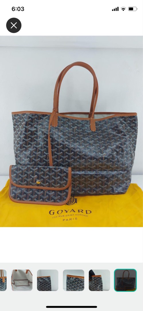 Authentic Goyard St. Louis PM size with Entrupy Cert, Luxury, Bags ...