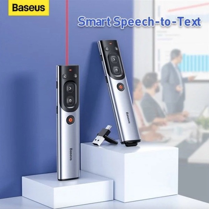 Baseus Dot AI Wireless VOICE Presenter charging, Dual Laser Physical ...
