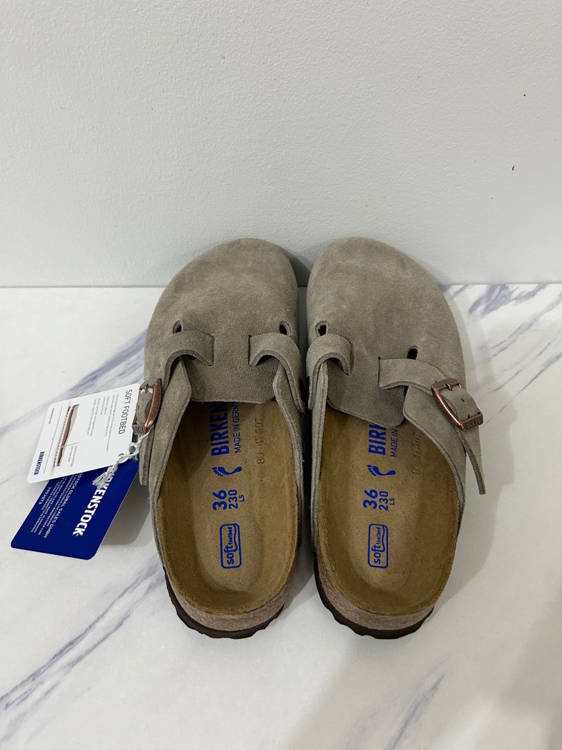 Birkenstock Clogs Taupe, Women's Fashion, Footwear, Slippers and slides ...