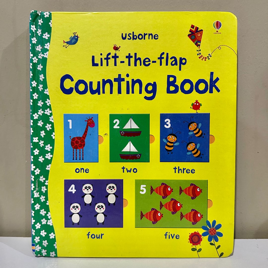 Usborne Lift-the-Flap Counting Book - Board Book Buku Berhitung Edukasi ...