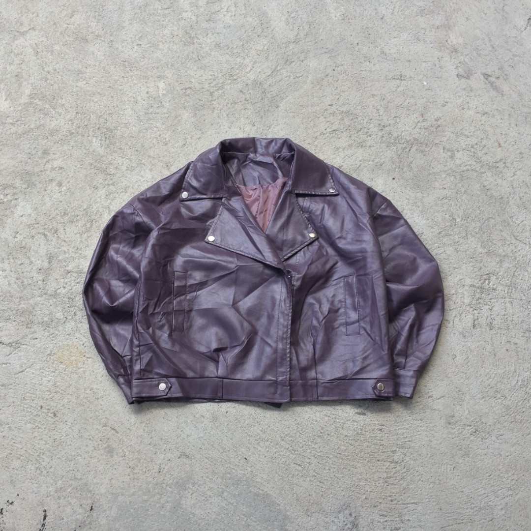 Boxy Leather Jacket (Rare Colorway), Men's Fashion, Coats, Jackets and ...