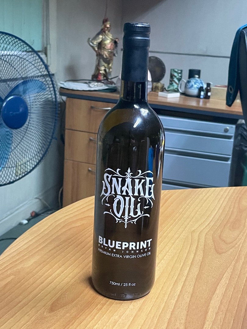 Bryan Johnsons Blueprint Snake Oil Extra Virgin Olive Oil 750Ml, Health ...