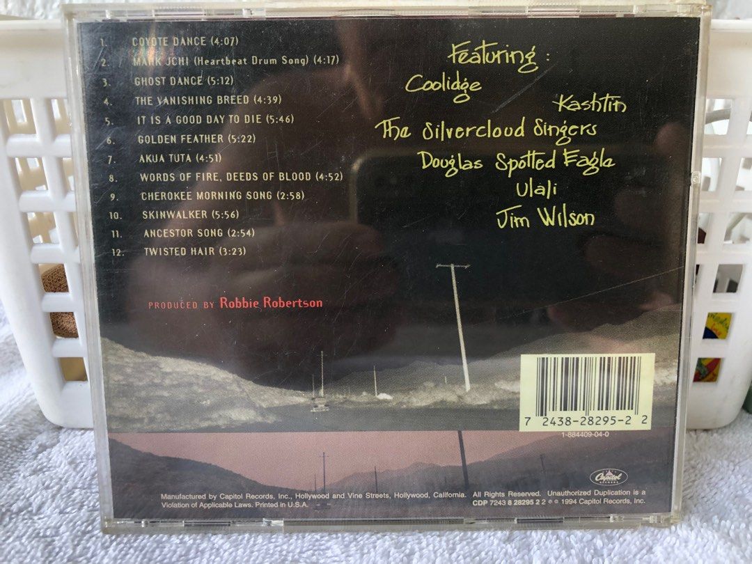 CD Music for The Native Americans Robbie Robertson &... 1994 USA C12 ...