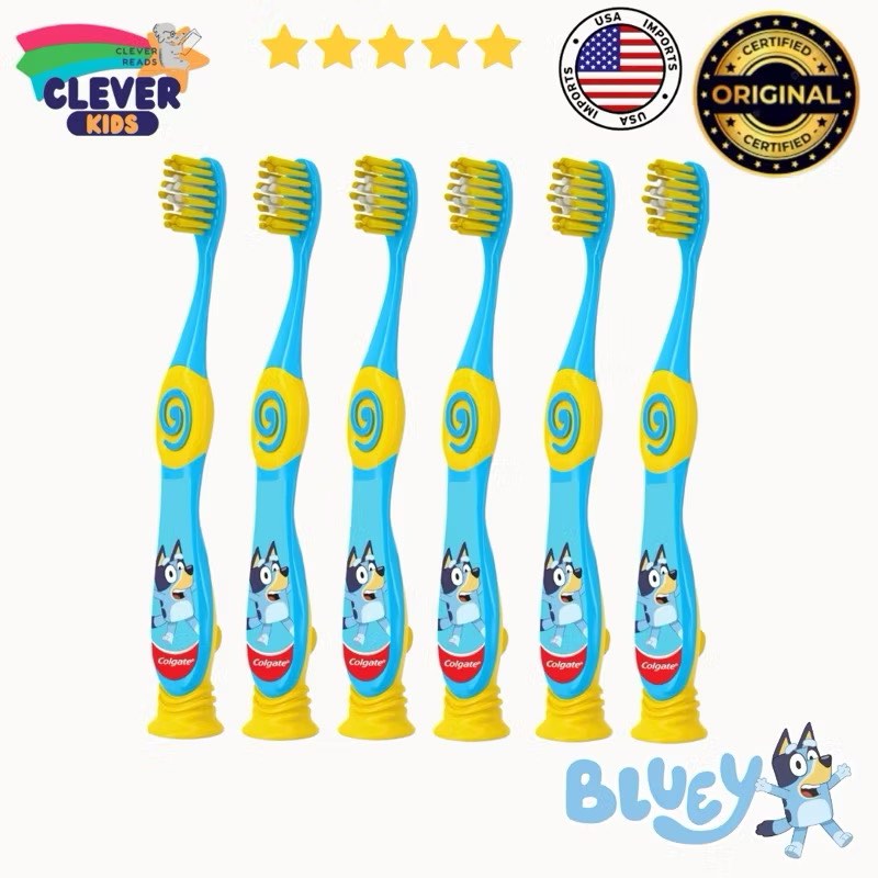 Colgate Bluey Toothbrush for Children with Suction, Babies & Kids ...
