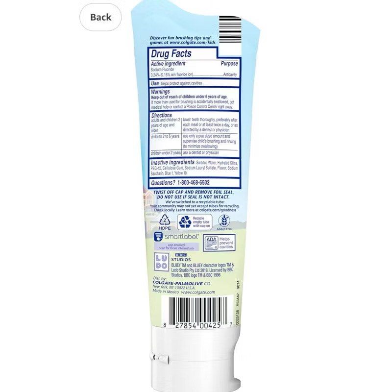 Colgate Kids Bluey Toothpaste, Beauty & Personal Care, Oral Care on ...
