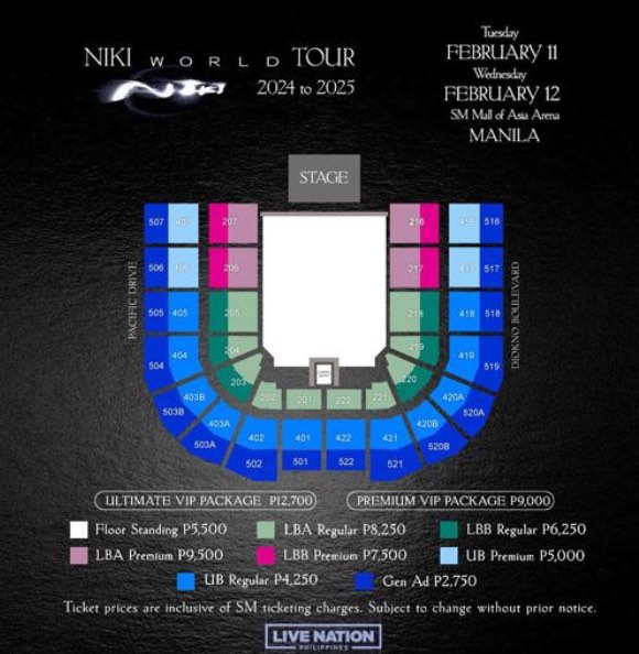 Day 3 - Araneta - Niki Buzz World Tour PH Patron Ticket, Tickets ...