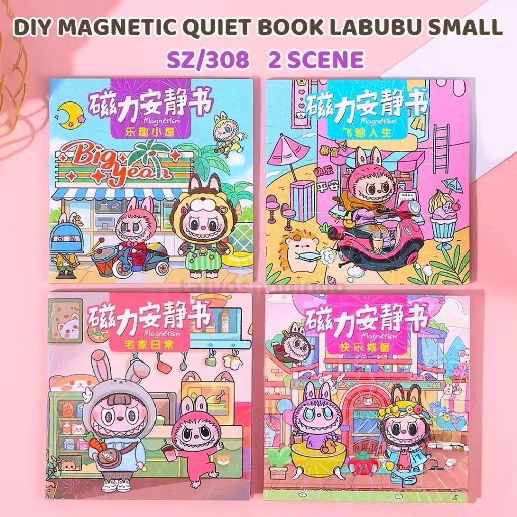 DIY Magnetic Quiet Book Labubu Small Monster Sanrio Karakter Kecil ...