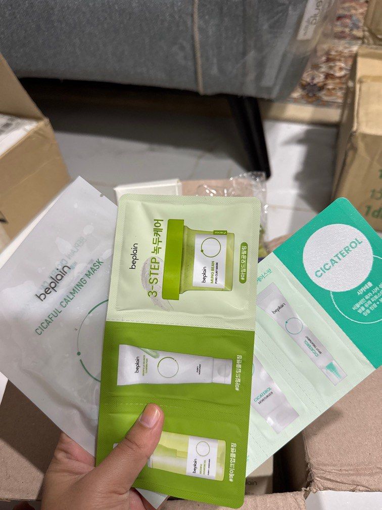 FULL SET MUNG BEAN SKINCARE (with free gift headband), Beauty ...
