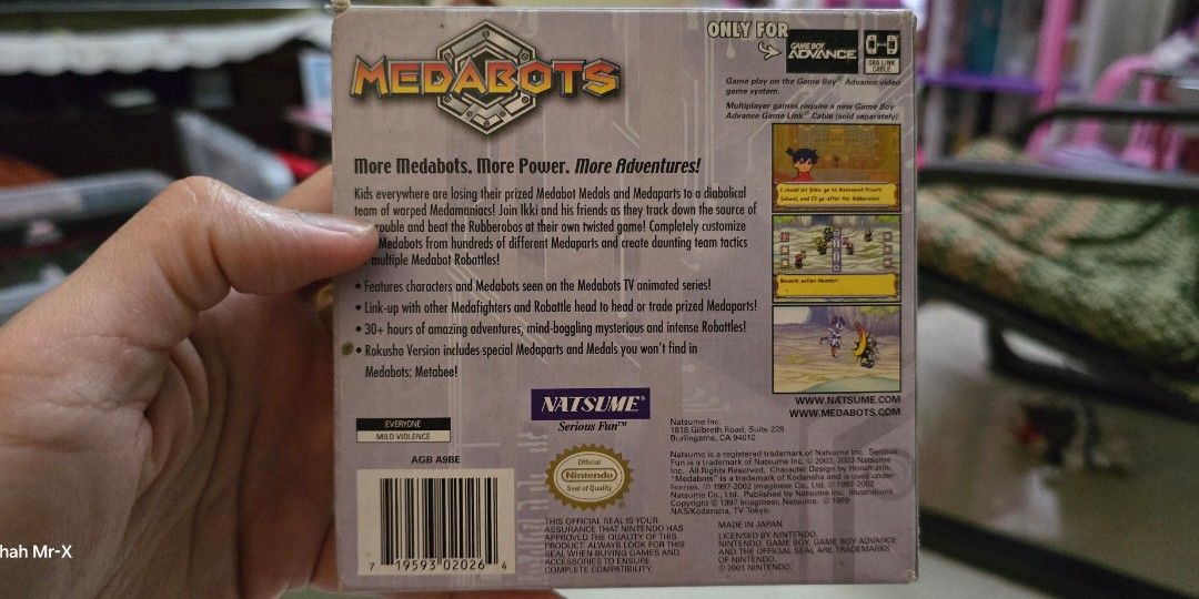 Gameboy Advance Game 2001 Medabots Rokusho Version Complete Box, Manual ...