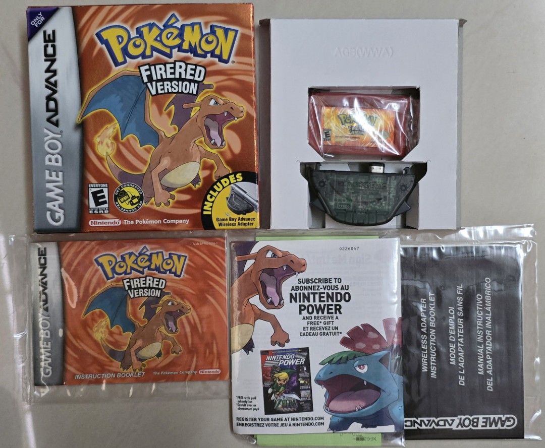 Gameboy Advance Game 2004 Pokemon Fire Red Version Complete Box, Manual ...