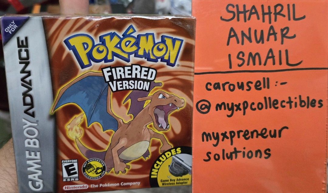 Gameboy Advance Game 2004 Pokemon Fire Red Version Complete Box, Manual ...